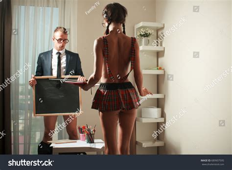Sexy Clever Woman Reading Book College Stock Photo Edit Now 689907595