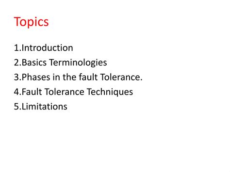 Fault Tolerance In Distributed Systems Pptx