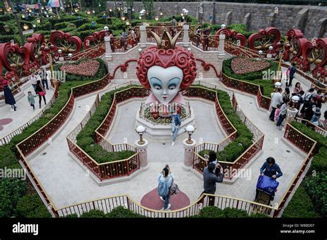 Aerial View Of The Alice In Wonderland Maze In The Shanghai