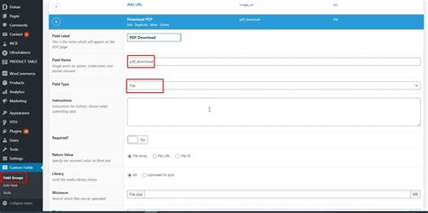 Add Column For Download File Using Acf Woo Product Table