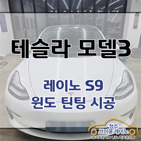 청주 썬팅전문점 테슬라 모델3 레이노 S9 윈도틴팅 테슬라썬팅시공 가격 네이버 블로그