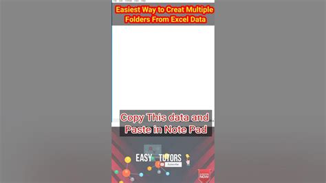 creat multiple folders by using excel excel exceltips exceltutorial