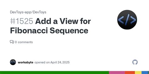 Add A View For Fibonacci Sequence · Issue 1525 · Devtoys Appdevtoys