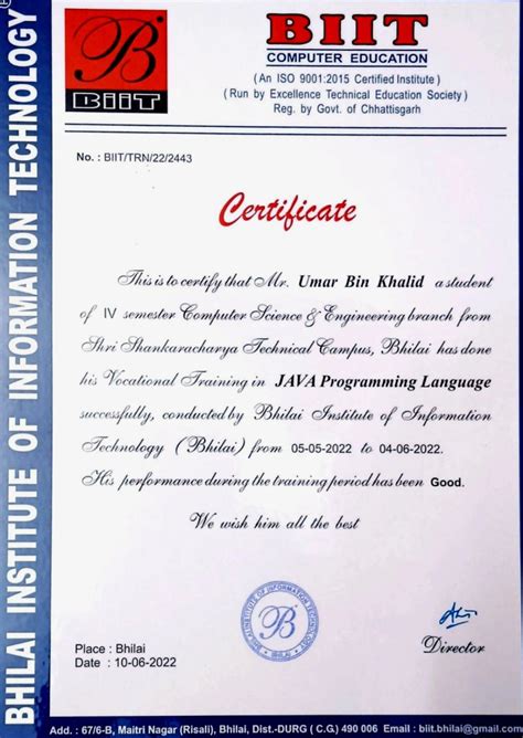 Umar Bin Khalid On Linkedin Javaprogramming Vocationaltrainingcomplete