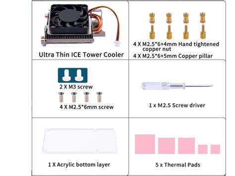 Ultra Thin Ice Tower Cooler For Raspberry Pi 5 Kiwi Electronics