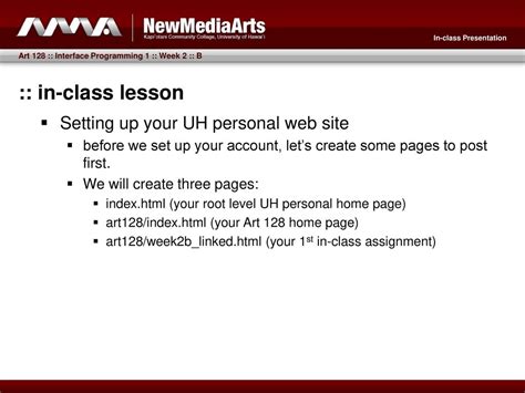 art 128 interface programming 1 in class presentation week 2b ppt