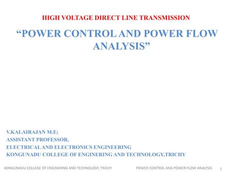 Power Control And Power Flow Analysis Pptx
