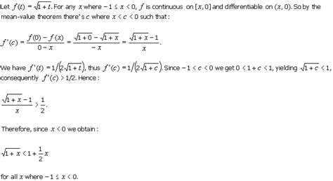 The Mean Value Theorem