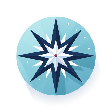 Premium Photo A Compass Rose Icon On A White Background