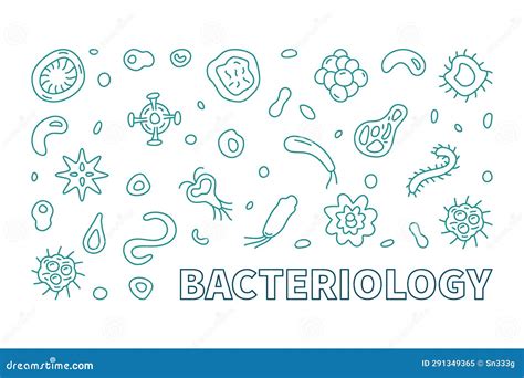 Bacteriology Vector Science Concept Vertical Line Banner Or