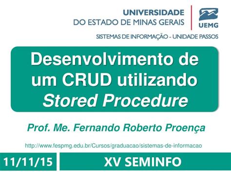 Pdf Desenvolvimento De Um Crud Utilizando Stored Procedure Dokumentips