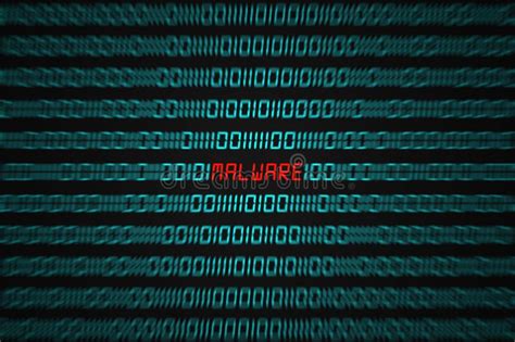 Malware In Binary Code Stock Illustration Illustration Of Hacker