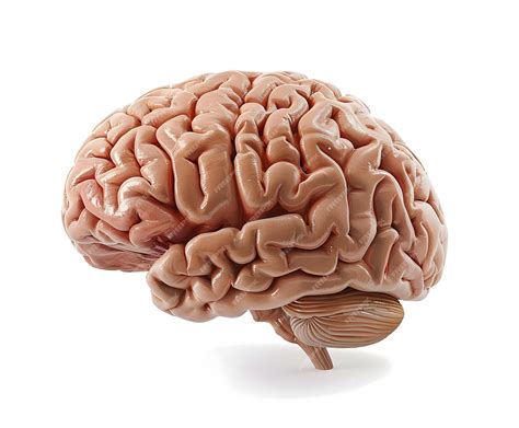 Premium Photo 3d Realistic Human Brain On A White Background