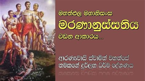 329 මරණානුස්සතිය වඩන ආකාරය ආරණ්‍යවාසි ස්වාමින් වහන්සේ නමකගේ දුර්ලභ