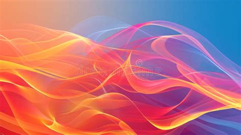 Vibrant Glass Waveform Abstract Glass Waves Infused With Vibrant And Soft Gradient Hues Stock