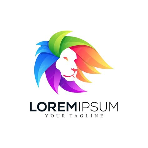 Premium Vector Abstract Colorful Lion Logo Design