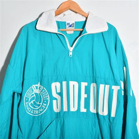 Vintage Sideout Volleyball Windbreaker Jacket Size Depop