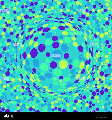 Background With Convex Hemisphere Volumetric Composition With Optical Illusion Chaotic Circles