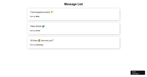 React Functional Component Forked Codesandbox