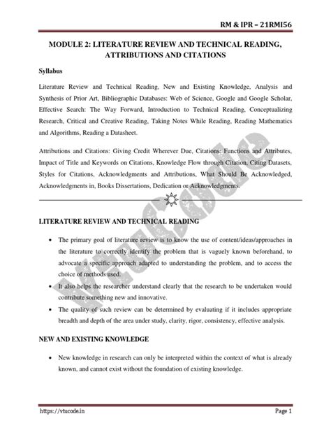 Vtucode In Module 2 Rm 2021 Scheme 5th Semester Pdf Citation Academic Publishing