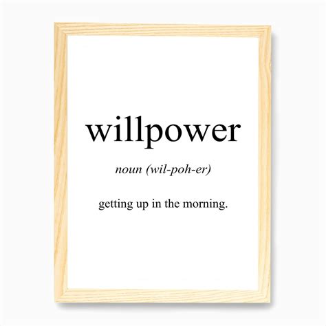 Willpower Meaning Art Print By Pixy Paper Fy