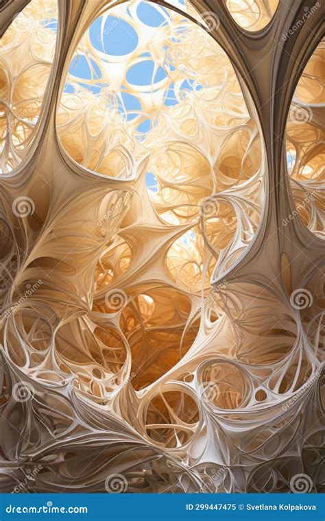 Absract Dynamic Organic Background Biomorphic Design Free Form Surface