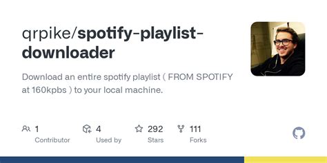 Github Qrpike Spotify Playlist Downloader Download An Entire Spotify Playlist From Spotify