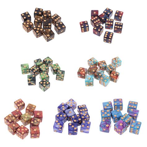 10pcs Set Number 16 Square Polyhedral Dices Beads Vicedeal
