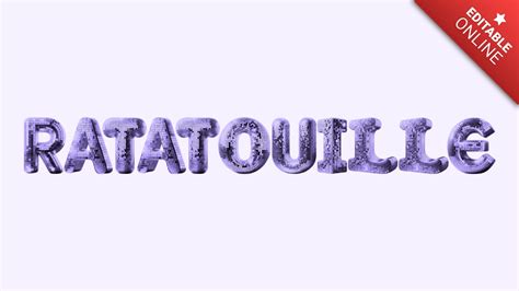 Ratatouille Disco Ball Purple Font Text Effect Generator