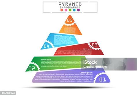 비즈니스 데이터 시각화입니다 피라미드 차트 및 추상 그래프 다이어그램 단계 벡터 비즈니스 프레 젠 테이 션에 대 한 서식 파일의