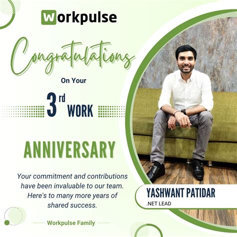 Congratulations On Your Work Anniversary Apurva Harne