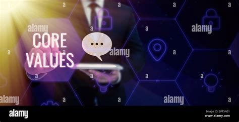 Text Showing Inspiration Core Values Word Written On Principles Which