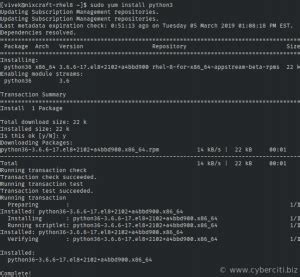 RHEL Install Python Or Python Using Yum NixCraft