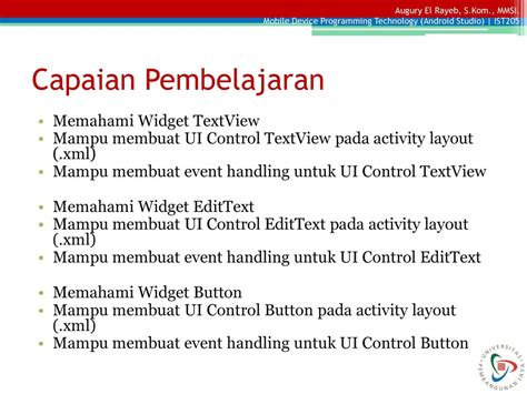 ui controls dengan widget textview edittext dan button ppt download