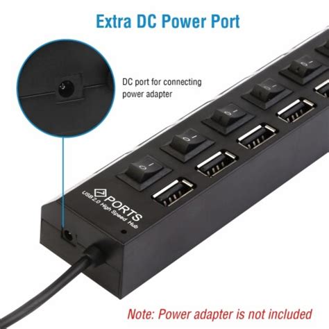 Port Usb Hub High Speed Multiport Usb Hub With Individual Switches And Leds Unit King