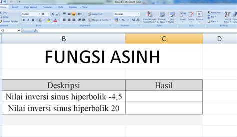 Cara Membuat Fungsi Asin Dan Asinh Dalam Microsoft Excel Excel