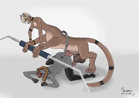 Rule 34 Absurd Res Anthro Artist Gamal Blush Breasts Breeder Breeding Stand Collar Domestic
