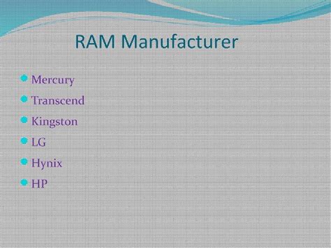 Ram Ppt