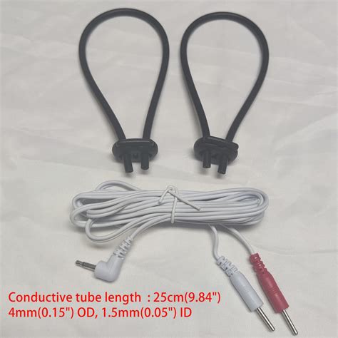 Monopolar Conductive Loops Cock And Ball Electro Penis Ring Electrosex Rubber Tubing Estim Tens