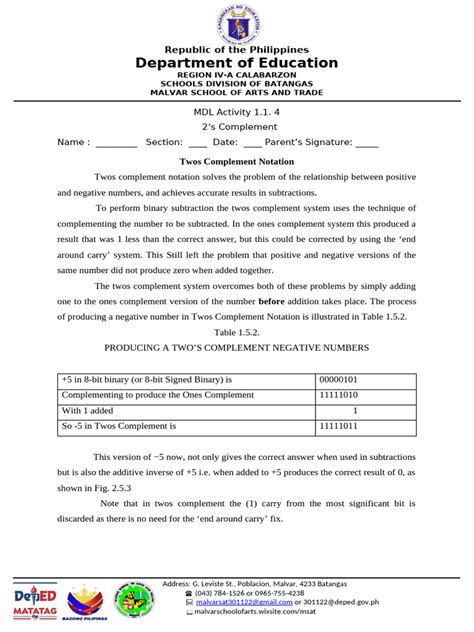 Mdl 2s Complement Pdf Mdl 2s Complement Pdf