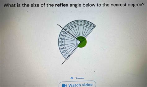 resuelto what is the size of the reflex angle below to the nearest