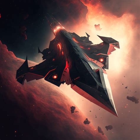 Spaceship Triangle Space Red And Black Octane9 By Anarkia333 On Deviantart