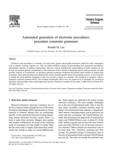 Pdf Automated Generation Of Electronic Procedures Procedure