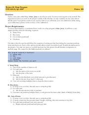 Project01 Instructions Pdf Project 01 Shop Program CSE 021 01 Spr