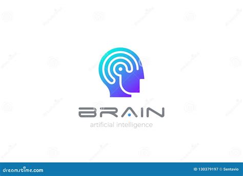 Man Robot Brain Artificial Intelligence Logo Vecto Stock Vector Illustration Of Concept
