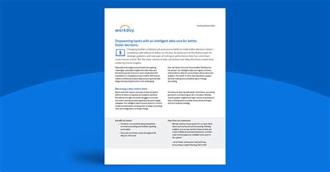 Intelligent Data Core In Banks Workday Us