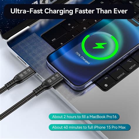 Thunderbolt 4 Cable 40gbps Tb4 Usb C Cable Supports Pd 100w 8k 60hz Compatib Ebay