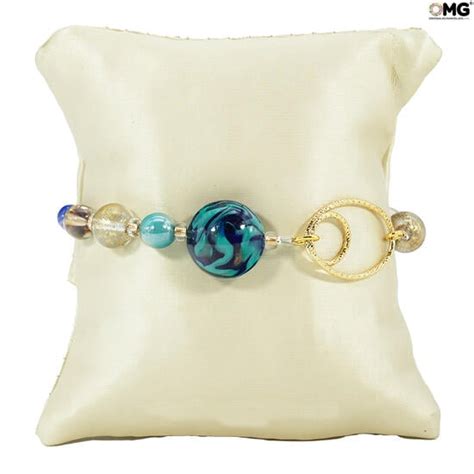 Bracelet Lipsia With Gold Original Murano Glass Omg