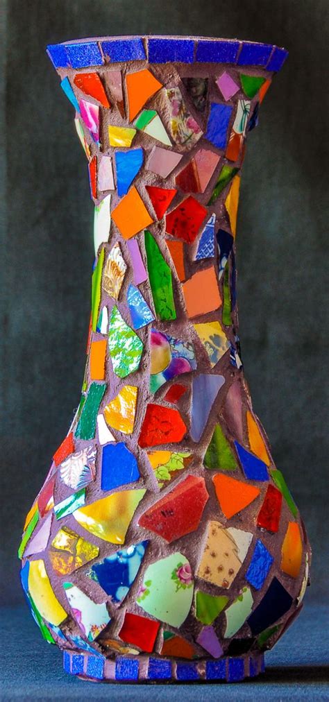 Mosaic Vase Laurel Sheridan Mosaicos Diseños En Mosaico Ideas De Mosaico