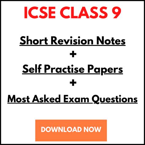Icse Class 10 Revision Notes And Papers Pdf Download Topper Ninja
